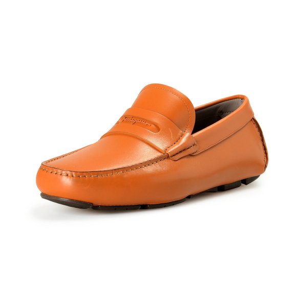 Salvatore Ferragamo | Shoes | Salvatore Ferragamo Mens Newton Brown Leather Loafers Car Shoes ...